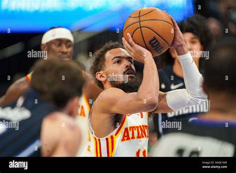 Orlando Florida Usa April 8 2025 Atlanta Hawks Guard Trae Young