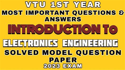 Introduction To Electronics Engineering Important Questions And Answers