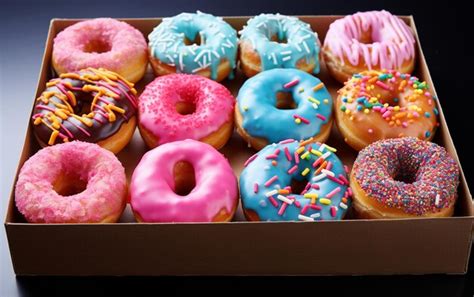 Premium Photo Assorted Donuts Sugary Spectacle