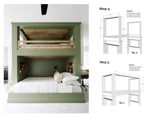Bunk Bed Building Plans Built In Twin Bunk Bed Rogue Engineer