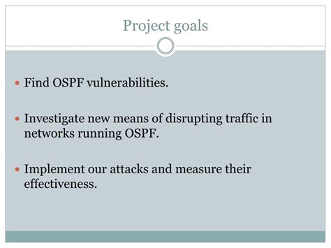 Ppt Ospf Security Project Summary Powerpoint Presentation Free Download Id 2392334