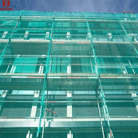 Green Factory Made Hdpe Debris Scaffold Netting For Construction Fire Resistant Scaffolding
