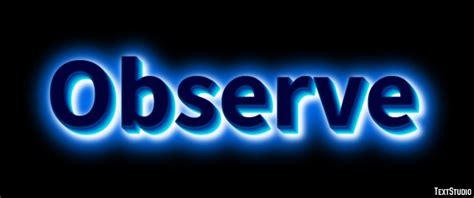 Observe Text Effect And Logo Design Word