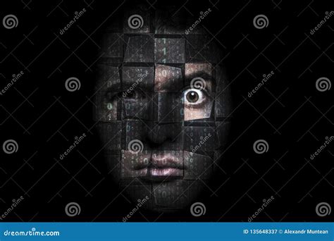 Hacker And Binary Code Stock Image Image Of Shock Code 135648337