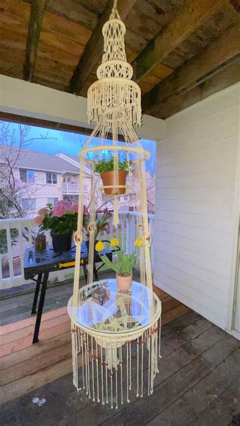 Hanging Macrame Table Macrame Macrame Wall Hanging Macrame Patterns