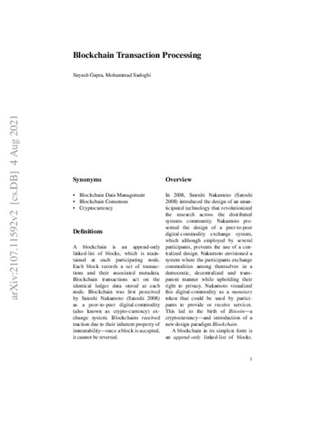 pdf blockchain transaction processing