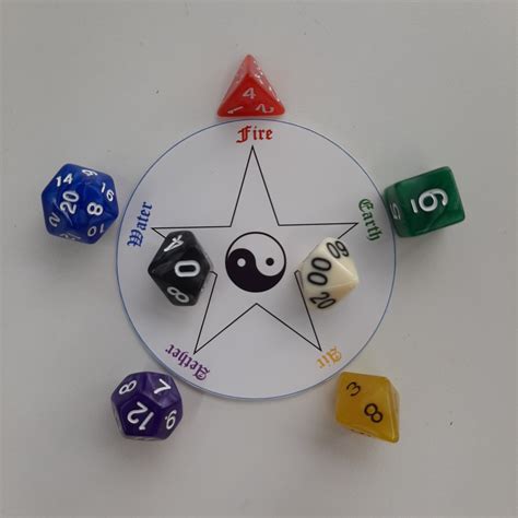 Tabletop Rpg Dice Set Platonic Solids 5 Elements Mad Science Laboratory