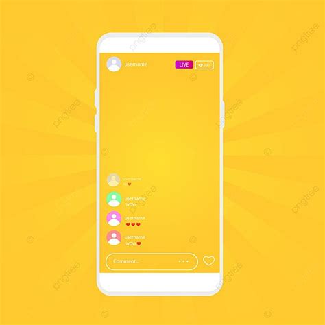 인스 타 그램 라이브 방송 스마트 폰 물감 일러스트 인스타그램 일러스트 흐름 상호 작용 사회적인 Png 일러스트 및 벡터 에 대한 무료 다운로드 Pngtree