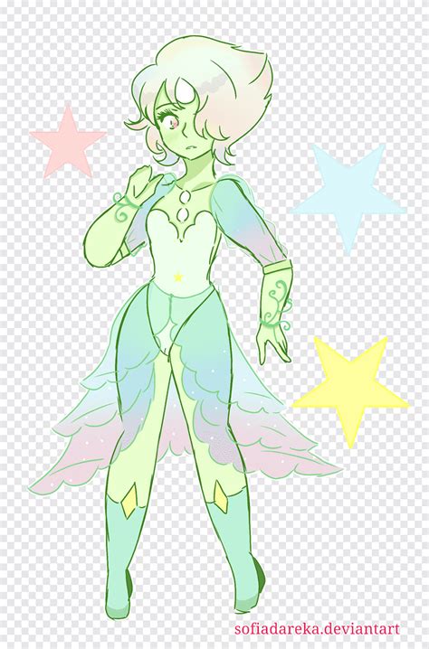 Peridot Piedra Preciosa Perla Pin Art Fan Bonita Perla Piedra