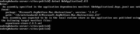 Linux Asp Net Core Mvc 2 Application Cant Launch Stack Overflow