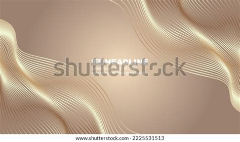 Golden Waveform Swing Smooth Luxurious Texture Stock Vector Royalty