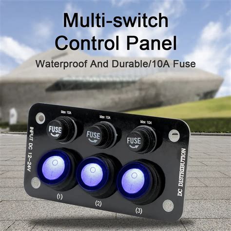 Porous Toggle Button Arduino Panel With Replaceable Fuse Holder For Car Marine And Truck Dc
