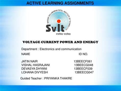 PPT VOLTAGE CURRENT POWER AND ENERGY PowerPoint Presentation Free Download ID 3585905