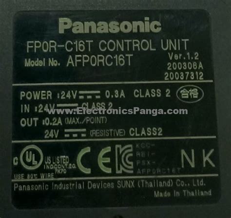 PANASONIC FP0R C16T AFP0RC16T 24V PLC Control Unit PL48 Star International
