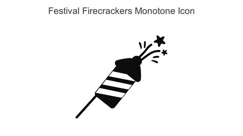 Festival Firecrackers Monotone Icon In Powerpoint Pptx Png And Editable Eps Format PPT Template