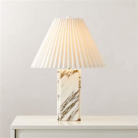 Block Golden Calacatta Marble Table Lamp Reviews Cb2