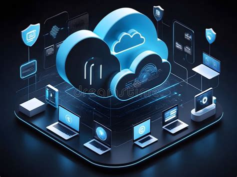 Navigating The Digital Storage Landscape Stock Illustration