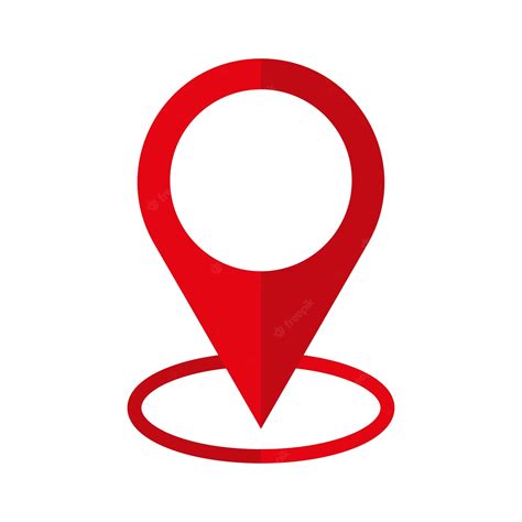 Premium Vector Red Pin Circle Mark Location Vector Illustration