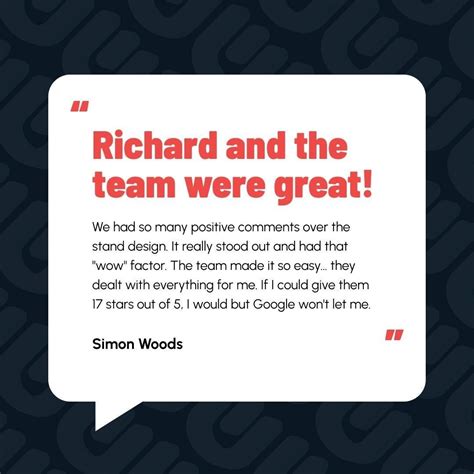 Testimonial Customerfeedback Bespoke Exhibitionstands Exhibition Expo Design Branding