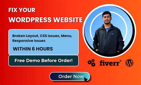 Fix Broken Wordpress Layout Menu Css And Responsive Issues In 6h By