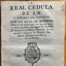 Cedula Real Carlos Iii Banco Nacional 1782 Compra Venta En