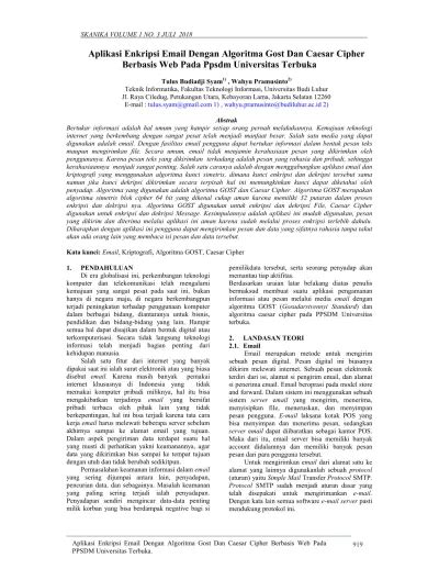 Aplikasi Enkripsi Dengan Algoritma Gost Dan Caesar Cipher Berbasis Web Pada Ppsdm Universitas
