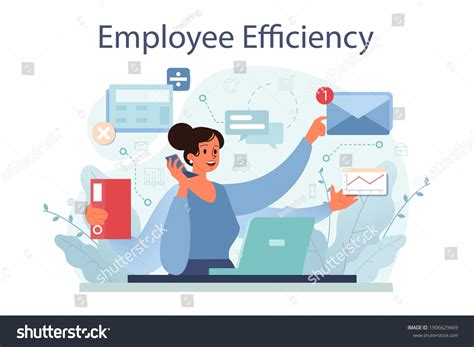 Employee Efficiency Concept Business Staff Management Stock Vector