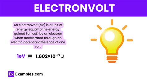 Electronvolt Examples Formula SI Multiples Conversion Chart Appplications