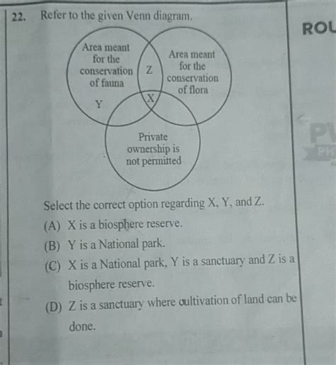 Refer To The Given Venn Diagram Rolselect The Correct Option Regarding
