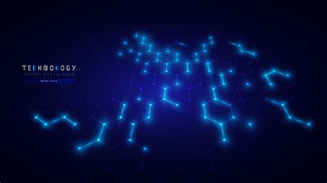 블루 추상 육각 그물 기술 배경 미래 육각 기술 배경 사이버 공간 기술 배경 3d 혁신적인 배경 추상적인 배경에 대한 스톡 벡터 아트 및 기타 이미지 Istock