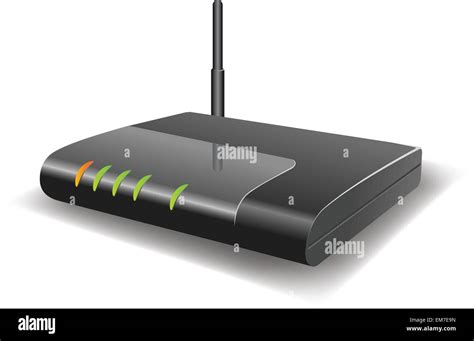 Wireless Router With The Antenna Stock Vector Image Art Alamy