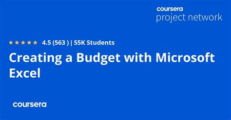 Sai Krishna Alamuru On Linkedin Creating A Budget With Microsoft Excel 1 5 Hour Intermediate