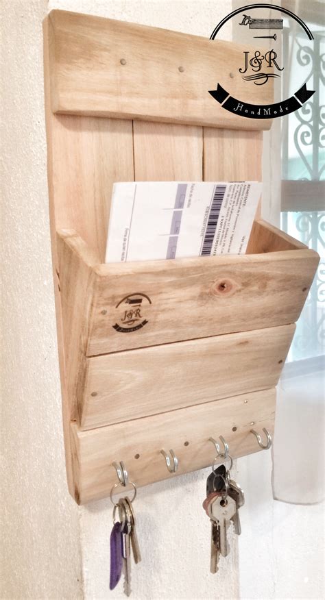 Buzón De Interior Con Porta Llaves Buzón De Madera Especieros De