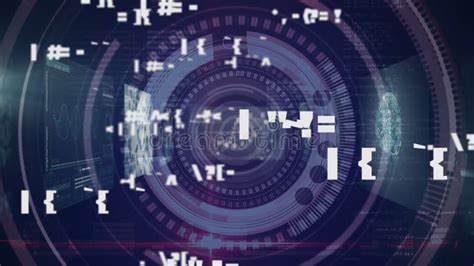 Animation Of Scope Scanning And Data Processing On Screens Stock