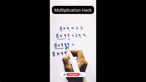 Multiplication Short Trick Quick And Easy Way To Multiply Numbers Youtubeshorts Shorts