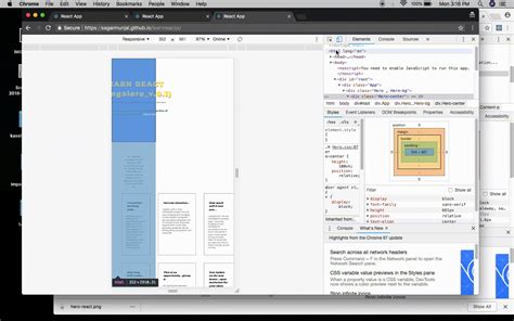 javascript non responsive website made using create react app page