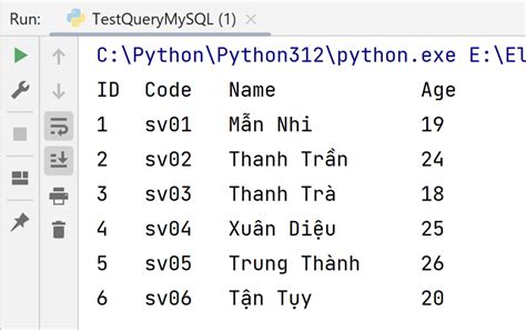 Bài Tương tác Python với Cơ sở dữ liệu MySQL Server Phần Trần Duy Thanh