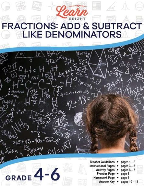 Fractions Add And Subtract Like Denominators Free PDF