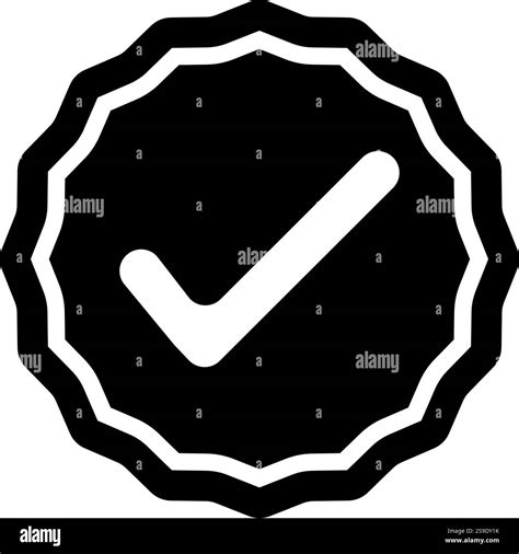 Badge Sticker With Tick Icon Check Icon Vector Icon Simple Element Illustration Check Box