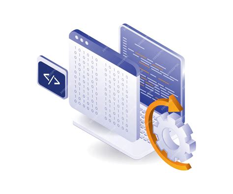 premium vector computer screen programming language with hacker code