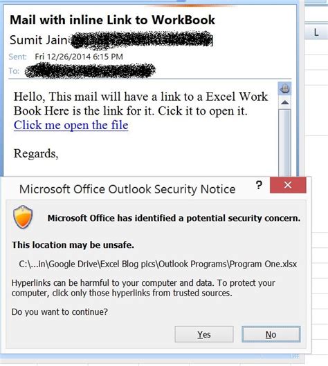 Excel Send Mail With Link To A Workbook From Ms Outlook Using Excel