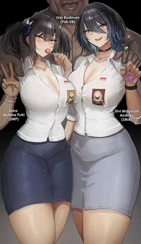 Silvi Maharani Andrian And Siska Mutiara Putri Original Drawn By Vloodozer Danbooru