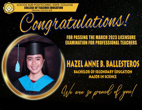 Congrat Ispsc College Of Teacher Education Tagudin Campus