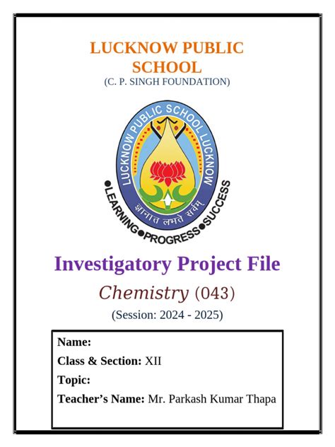 Chemistry Certificate And Acknowlegment Pdf