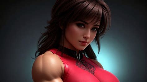 Портрет девушки культуриста в красной майке · 2560x1440 Qhd And Wqhd 16