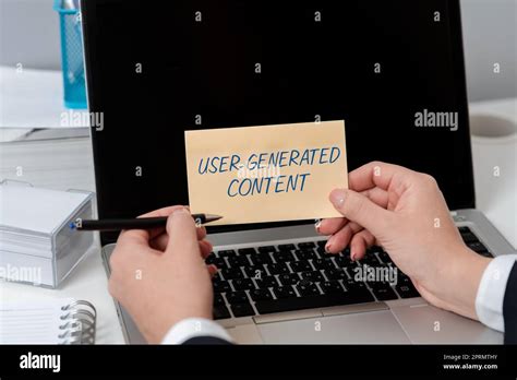 Sign Displaying User Generated Content Business Idea Images Videos