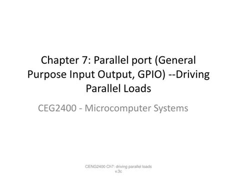 Ppt Chapter 7 Parallel Port General Purpose Input Output Gpio