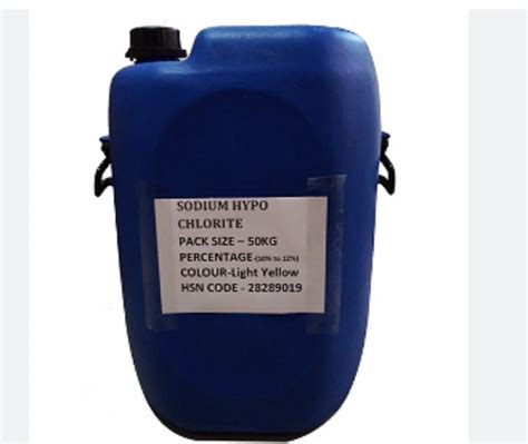 Sodium Hypochlorite For Water Treatment 12 5 At ₹ 12 Kg In Ankleshwar