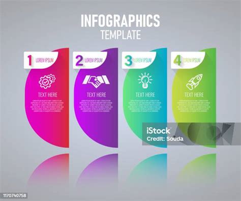 다채로운 인포 그래픽 템플릿 디자인 단계와 그라의 추상적 인 요소 벡터 일러스트레이션을 참조하십시오 0명에 대한 스톡 벡터 아트 및 기타 이미지 Istock